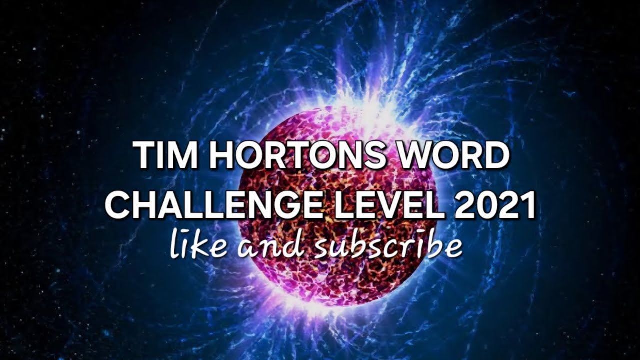 Tim Hortons Word Challenge Level 2021 #timhortons #free #newvideo # ...