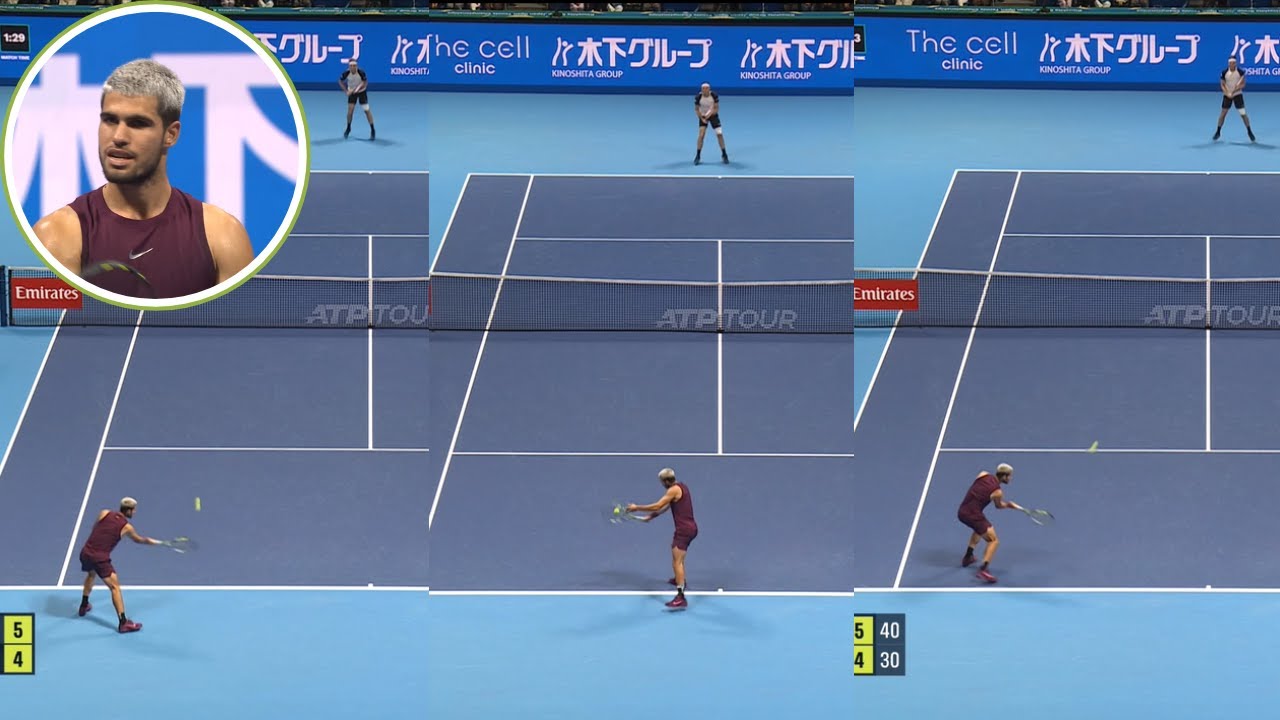 Carlos Alcaraz hit 3 sublime drop shots winners in the final game to ...
