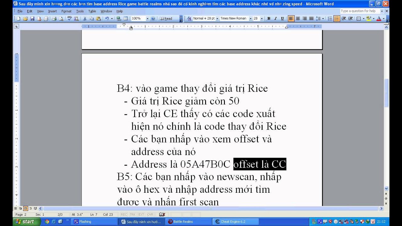 HD Tìm Base Address Game - YouTube