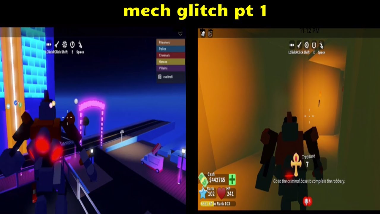 Mad city mech glitch pt 1 - YouTube