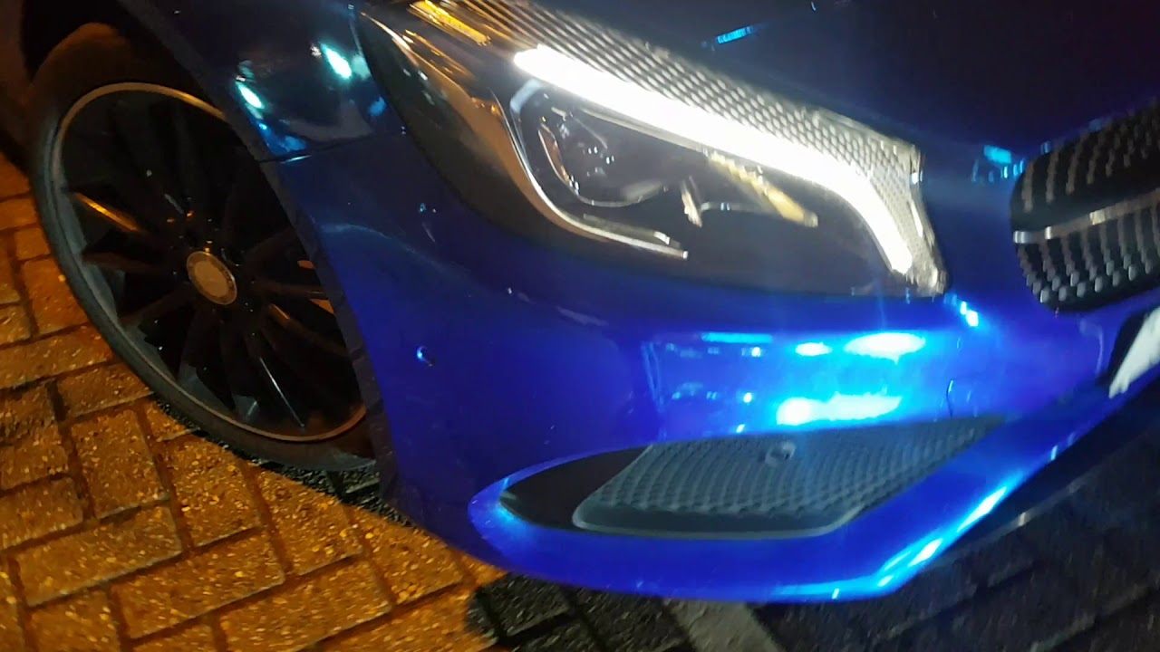 Chrome blue Mercedes a45 amg wrapped by yiannimize - YouTube