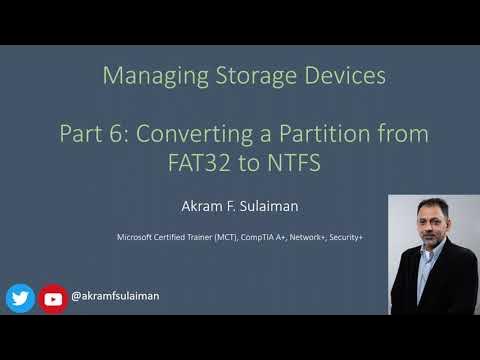 Part 6: Converting a Partition from FAT32 to NTFS - YouTube