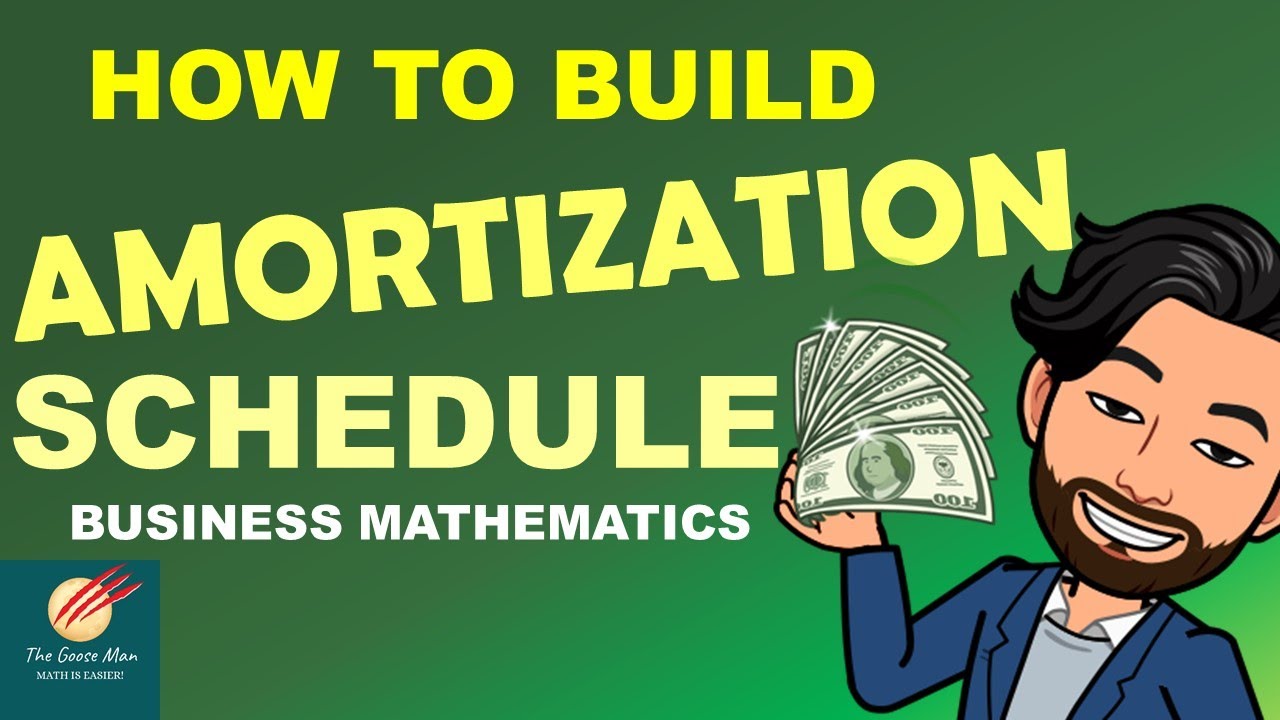 How to build amortization schedule! Business Math - YouTube