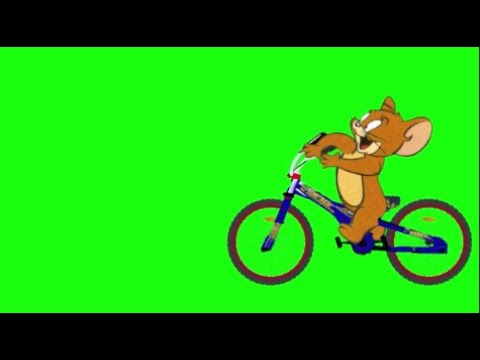 Jerry cycles in green screen - YouTube