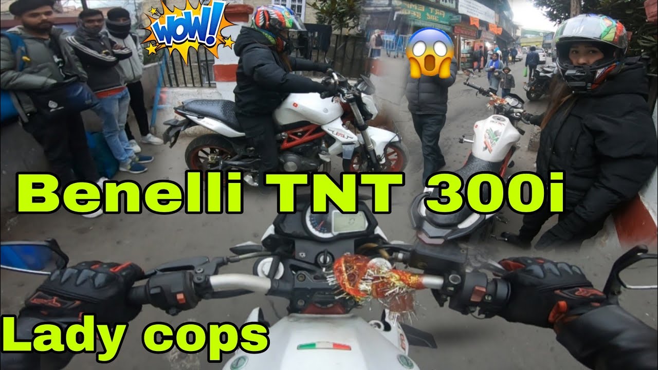 cop riding my bike Benelli TNT 300i 😱 #benelli #benelli300i # ...