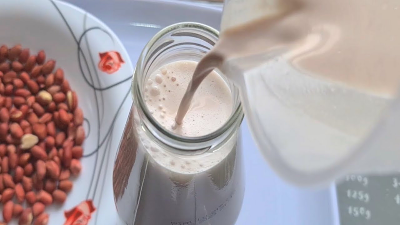 BEST HIGH PROTEIN MILK // HOW TO MAKE ROASTED PEANUT MILK - YouTube