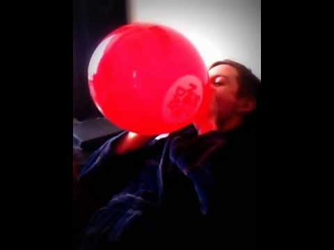 Balloon burst in face blow till it pops - YouTube