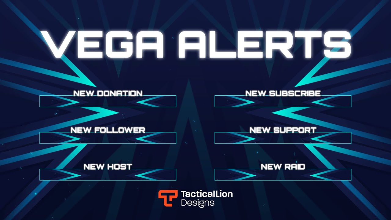 Vega Animated Alerts | Eye-catching blue alerts for your stream. - YouTube