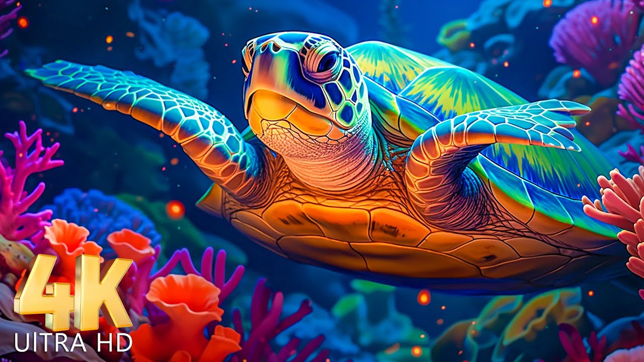 Ocean Reef 4K (ULTRA HD)🌊- Coral Reefs and Colorful Sea Life - Relaxing ...