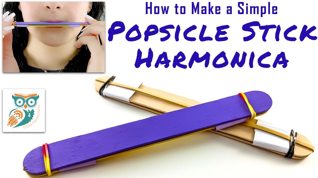 Popsicle Stick Harmonica Project - Quick and Simple Musical STEM - YouTube