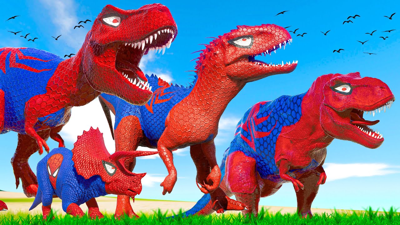 ALL SuperHero Dinosaurs Battle in Jurassic World Dinosaur Pro 8 ...
