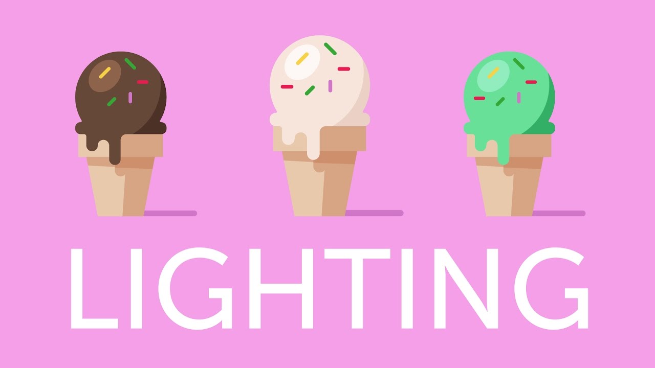 How to Use Light and Make an Icecream Cone - Icon Design Process - YouTube