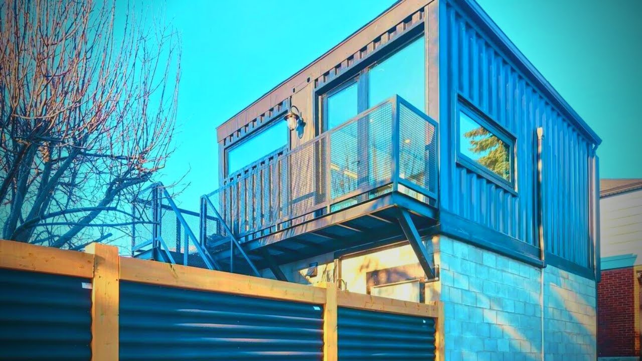 Living Big in a Tiny Space: Inside Blockhouse Container Home - YouTube
