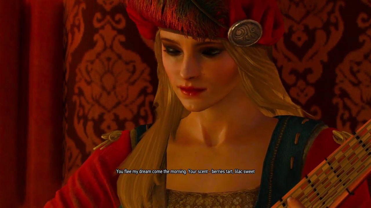 The Witcher 3 The Wild Hunt a beautiful woman sings a beautiful song ...