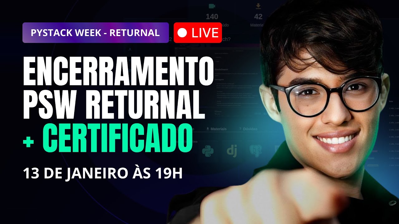 Live de Encerramento + Certificado - PYSTACK WEEK RETURNAL - YouTube