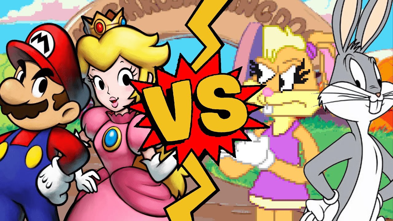 M.U.G.E.N Battles | Mario/Peach vs Bugs Bunny/Lola Bunny | Super Mario ...