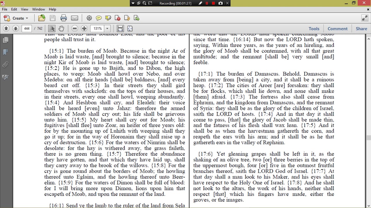 Isaiah Chapter 15 - YouTube