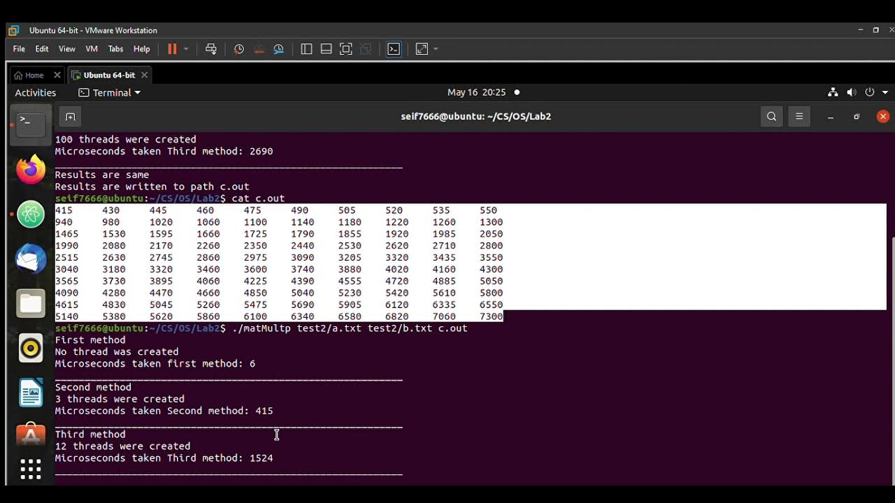 Matrix Multiplication using multithreading - YouTube
