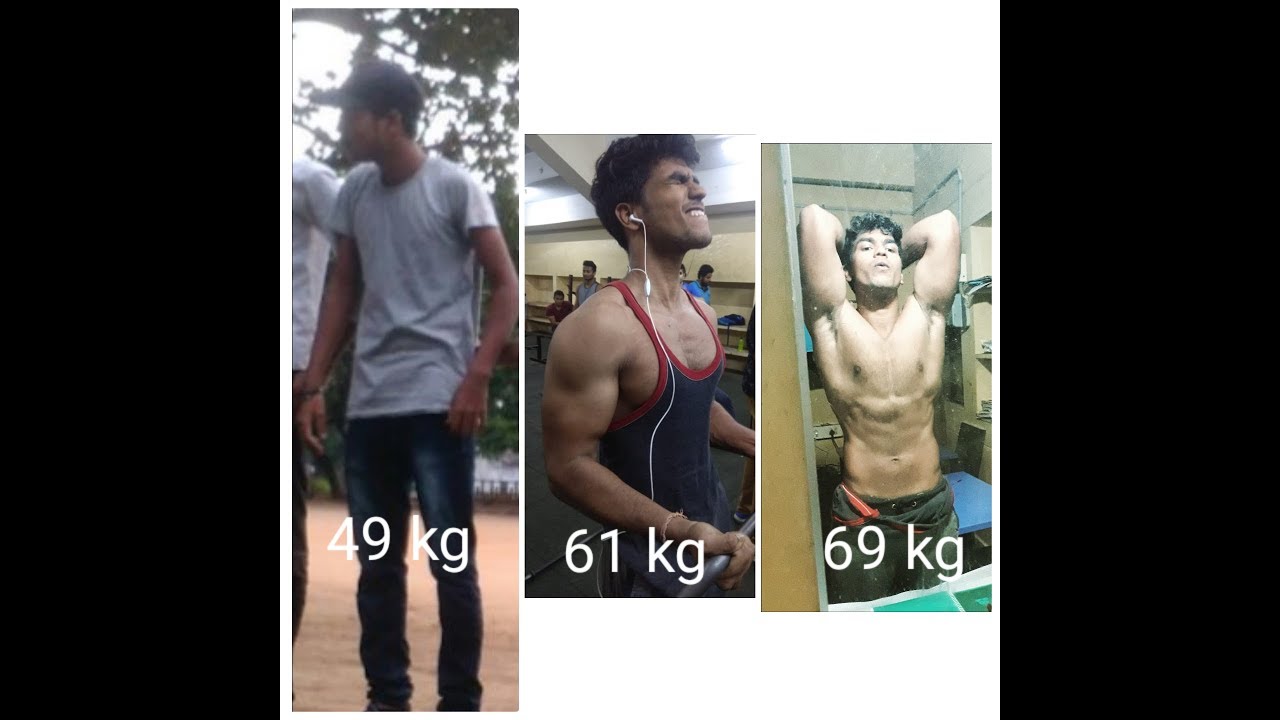Natural Body transformation 49 kg to 69 kg || without supplements ...