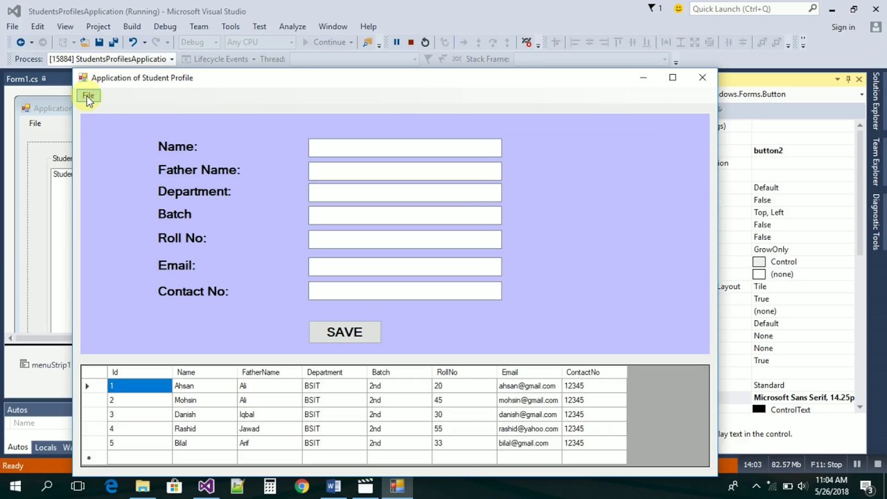 How to Update Data from Visual Studio C# Windows Application in SQL ...