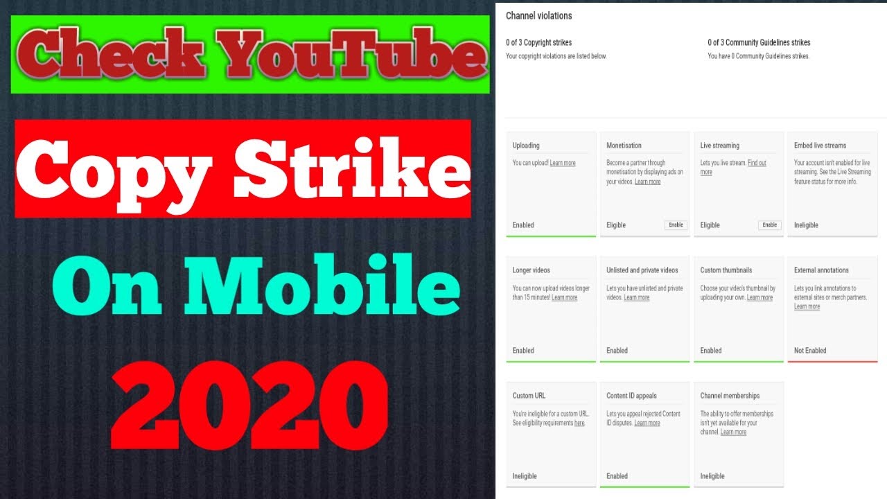 How to check YouTube channel copy Strike on mobile | Channel Strike ...