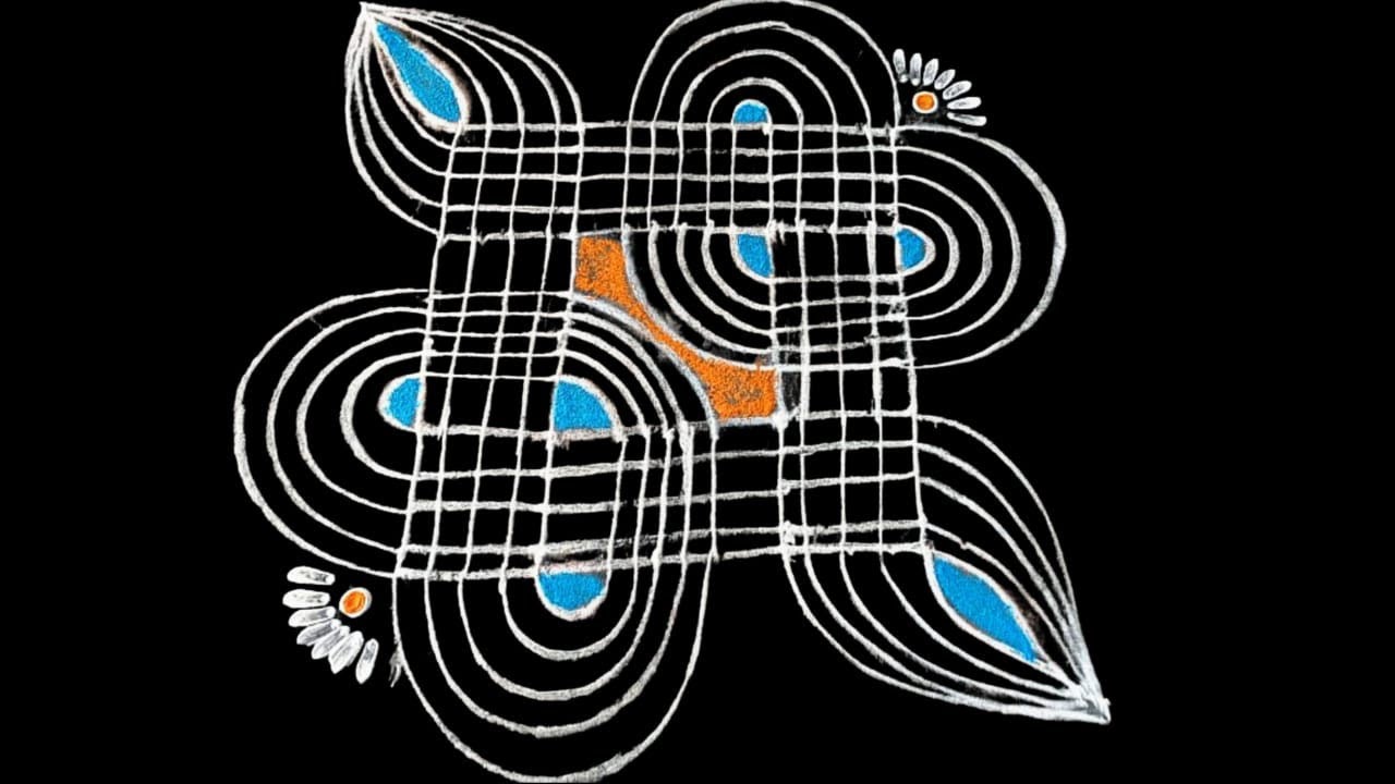 Simple and easy beautiful padi kolam/(5-5)dots padi kolam/rangoli ...