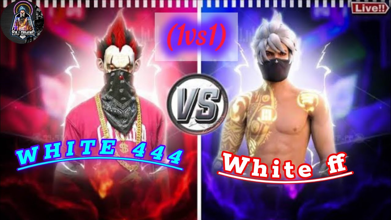 WHITE 444 VS WHITE FF FREE FIRE MATCH.#freefiregaming # ...