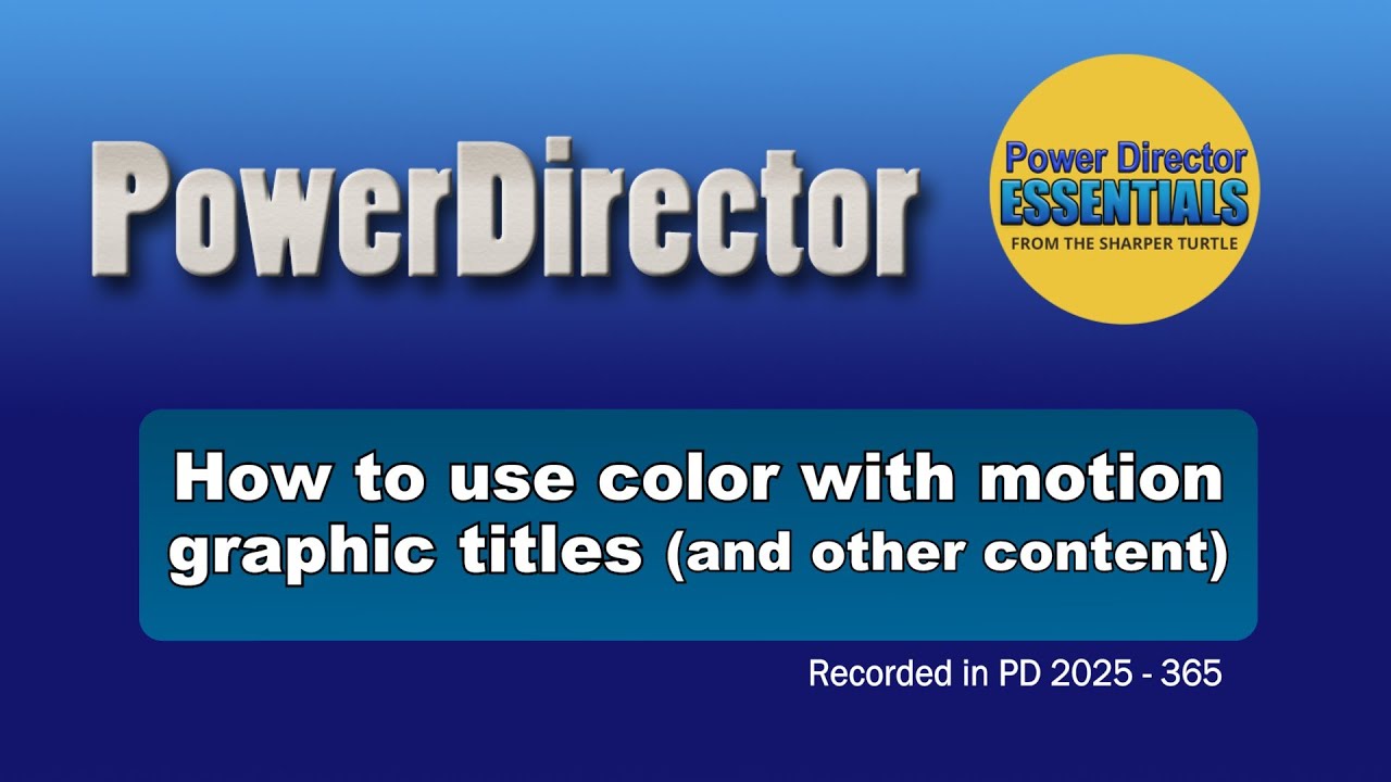 How to use color with Motion Graphic Titles - YouTube