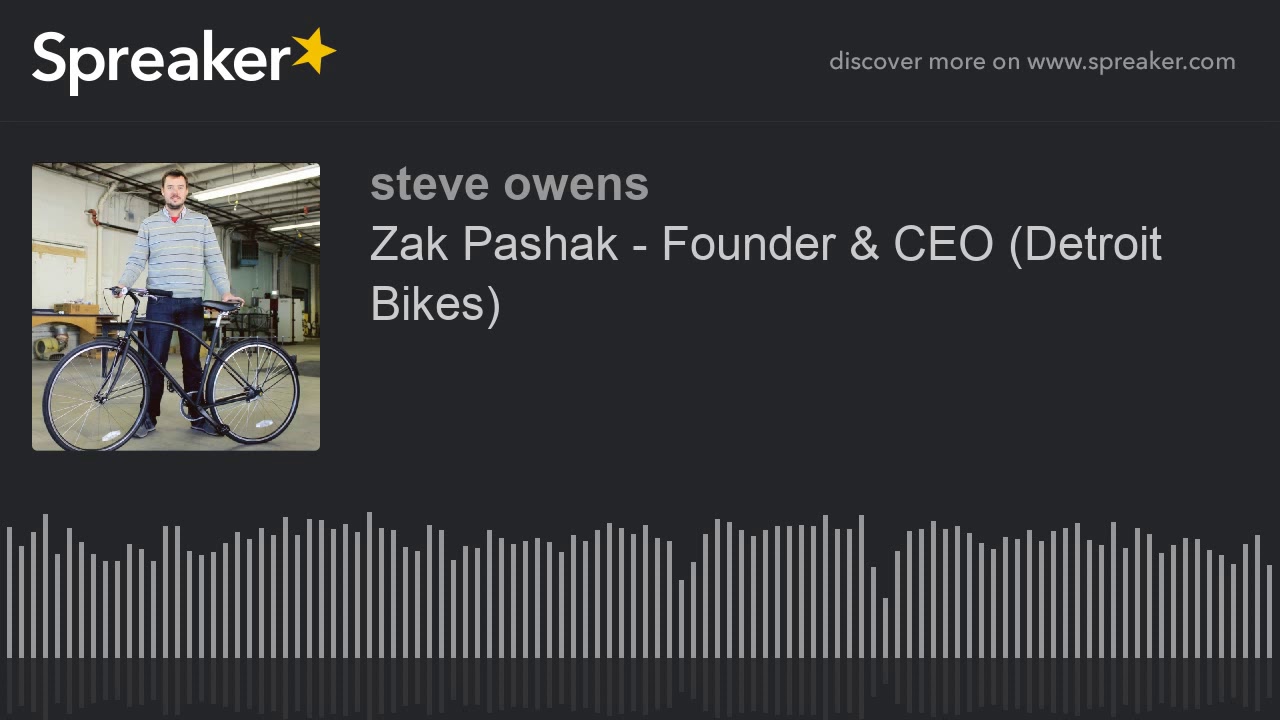 Zak Pashak - Founder & CEO (Detroit Bikes) - YouTube