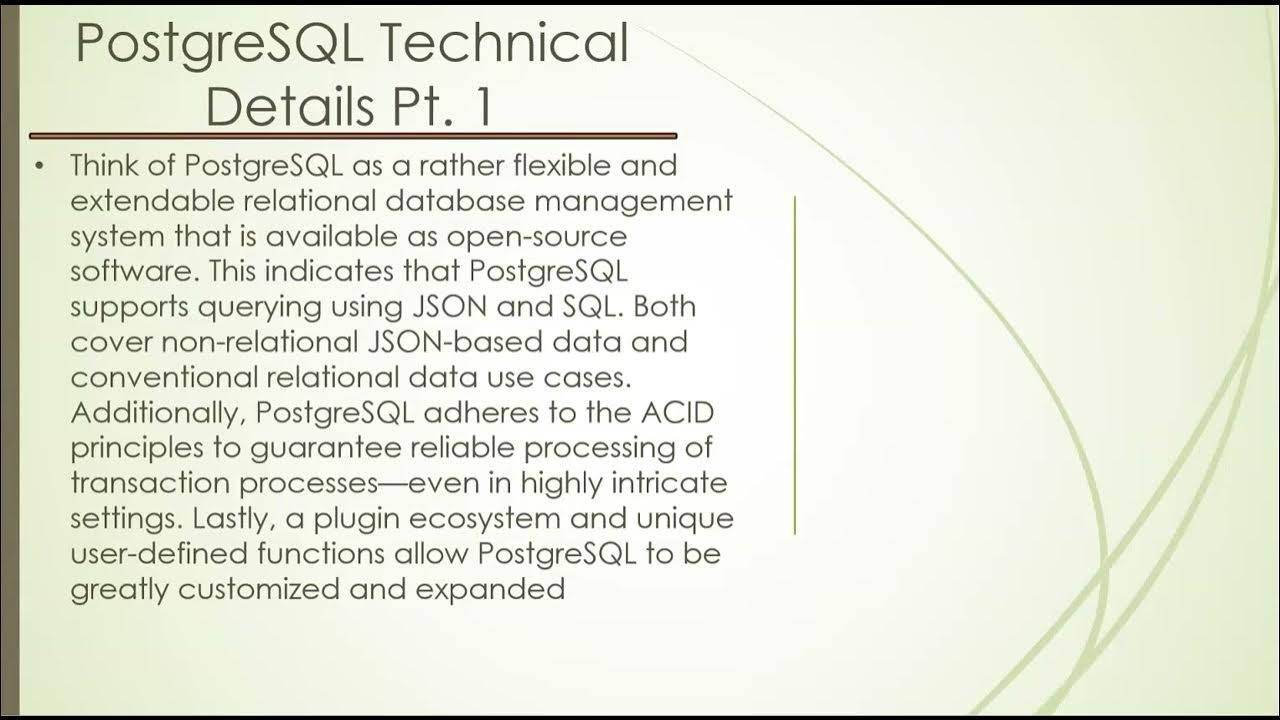 PostgreSQL - YouTube