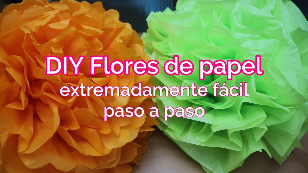 Cómo hacer flores de papel china | muy sencillas | económicas | y ...