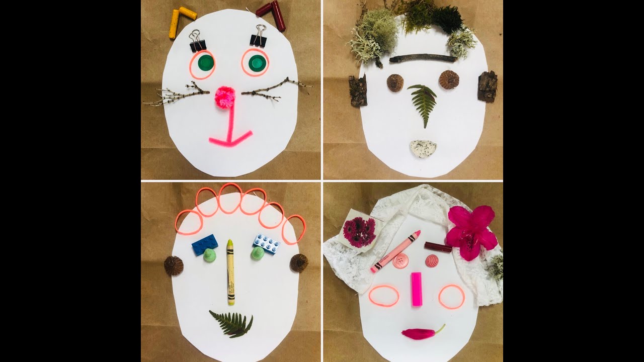 Making Face Collages With Found Objects - YouTube