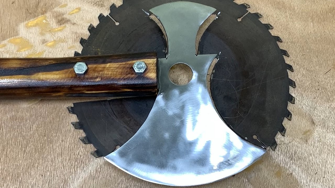 My Forge The Process of Making a Double edged Ax from a Discarded Blade ...
