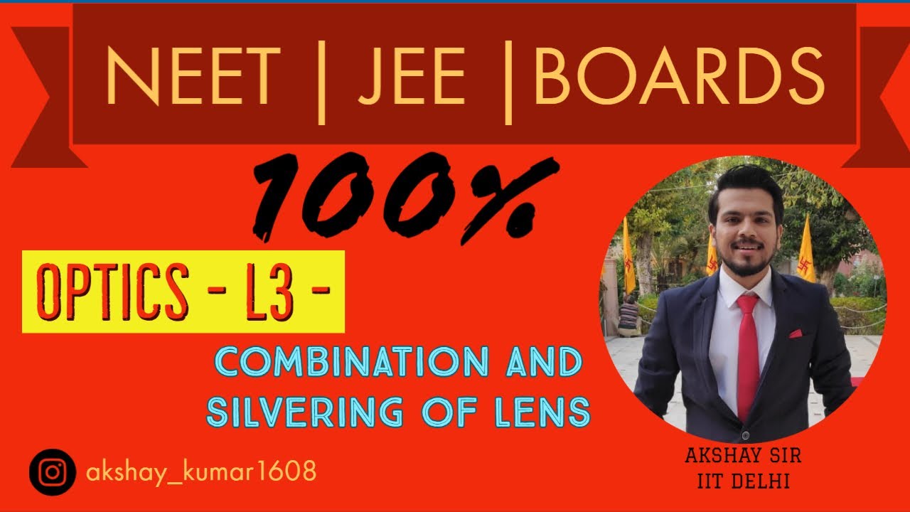 OPTICS || COMBINATION AND SILVERING OF LENS || JEE | NEET | BOARDS ...