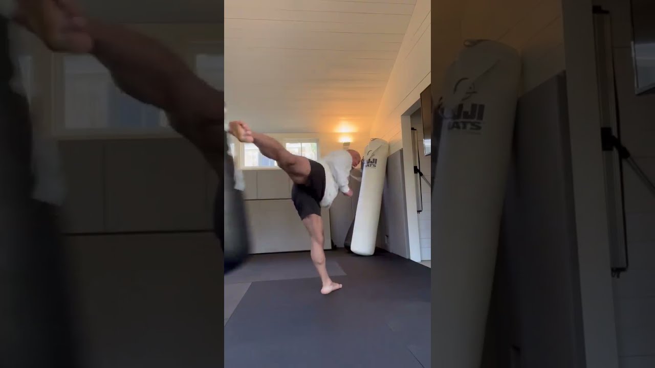 Joe Rogan's KILLER SPINNING BACK KICK - YouTube