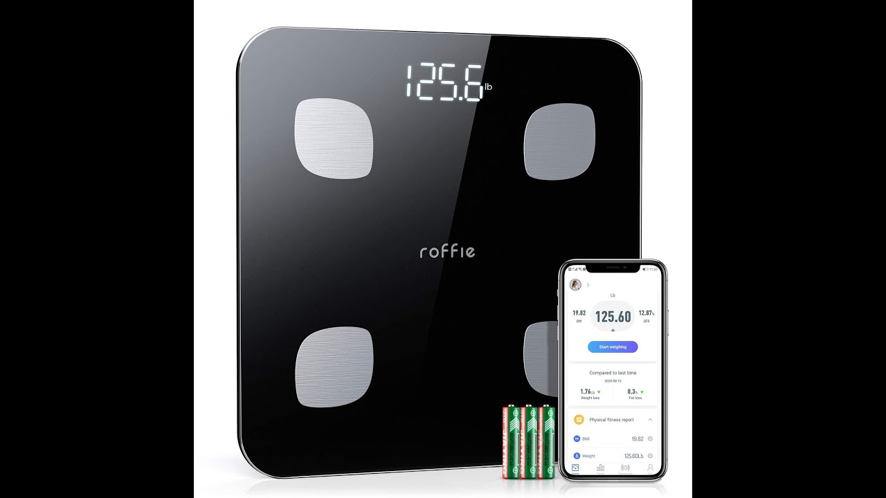 Roffie Smart Digital Bathroom Scale - YouTube