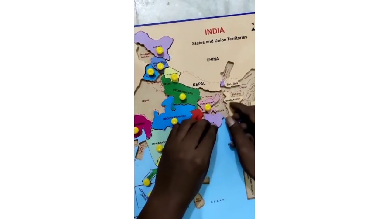 Easy way to teach India's states and capitals to children / India map ...