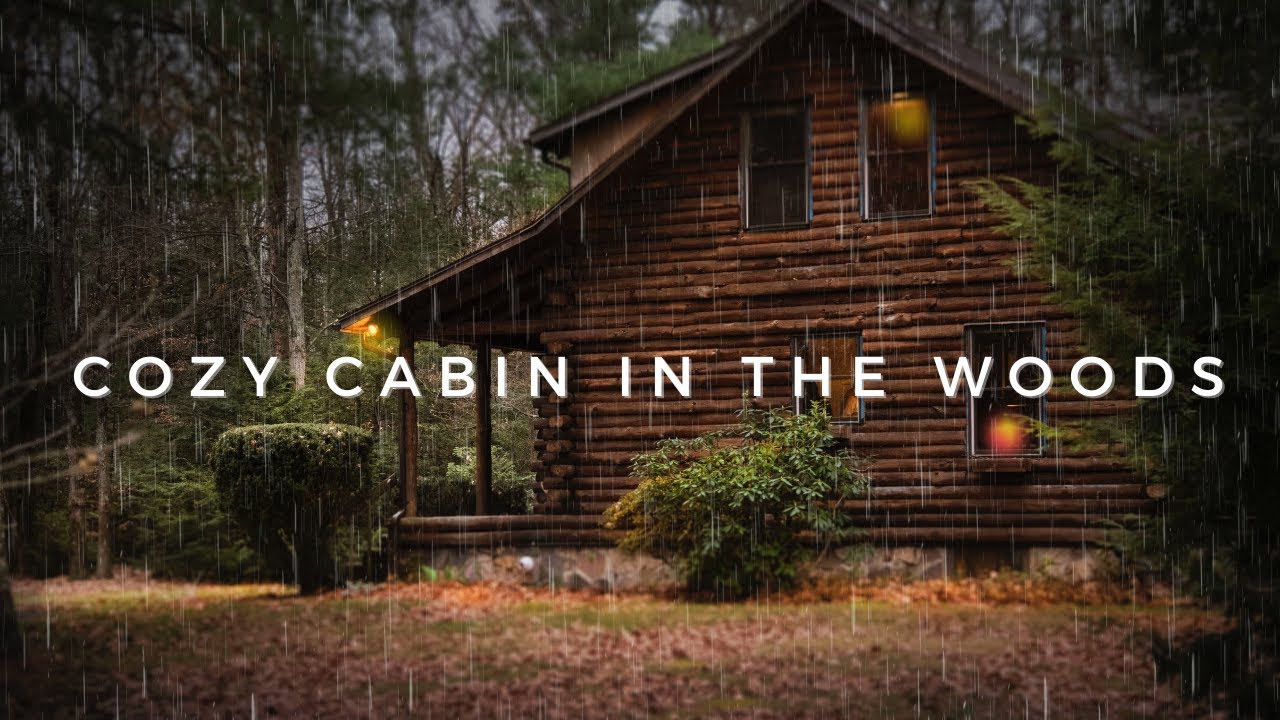 Cozy Cabin in The Woods Ambience with Relaxing Rainstorm, 3 Hours of ...