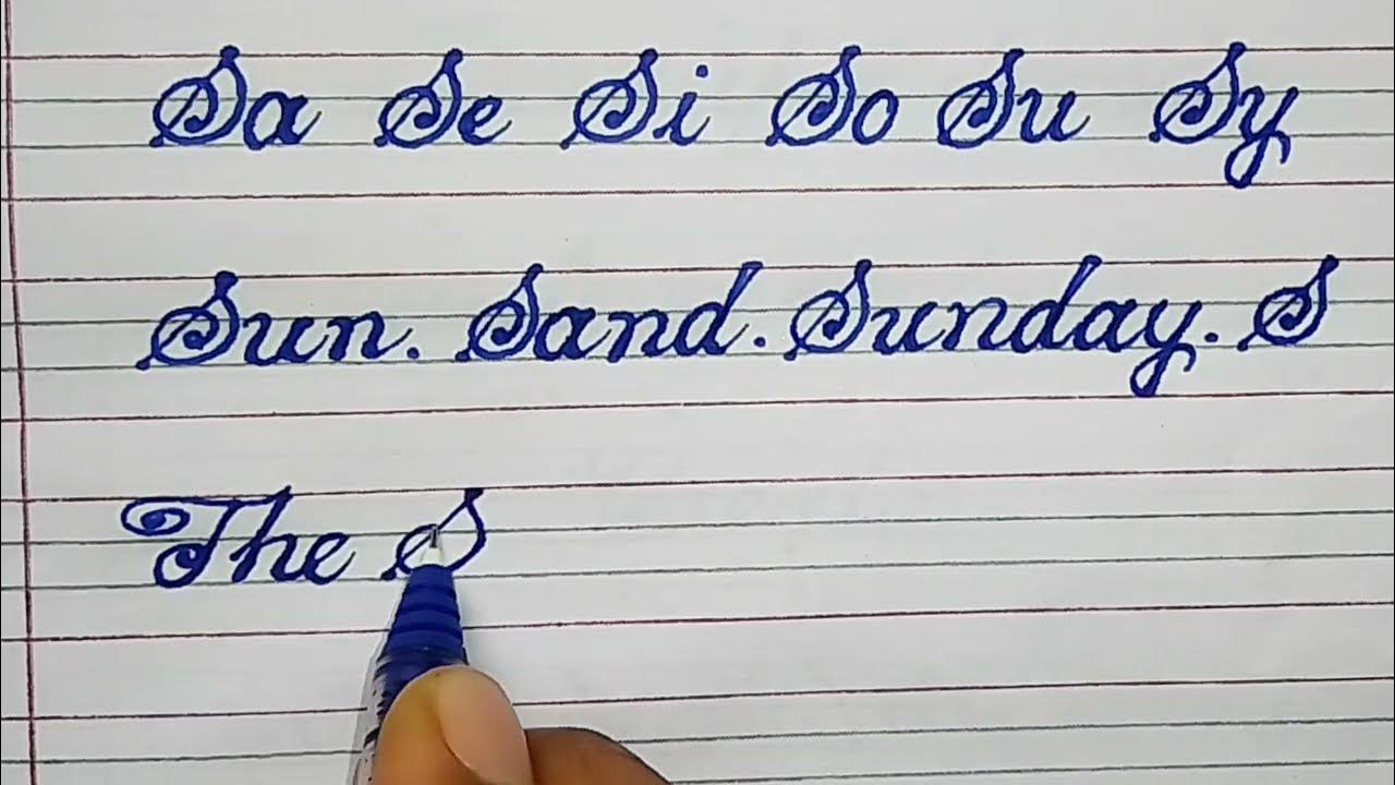How to practice Cursive handwriting (S) easy. Qarimahbubalom - YouTube