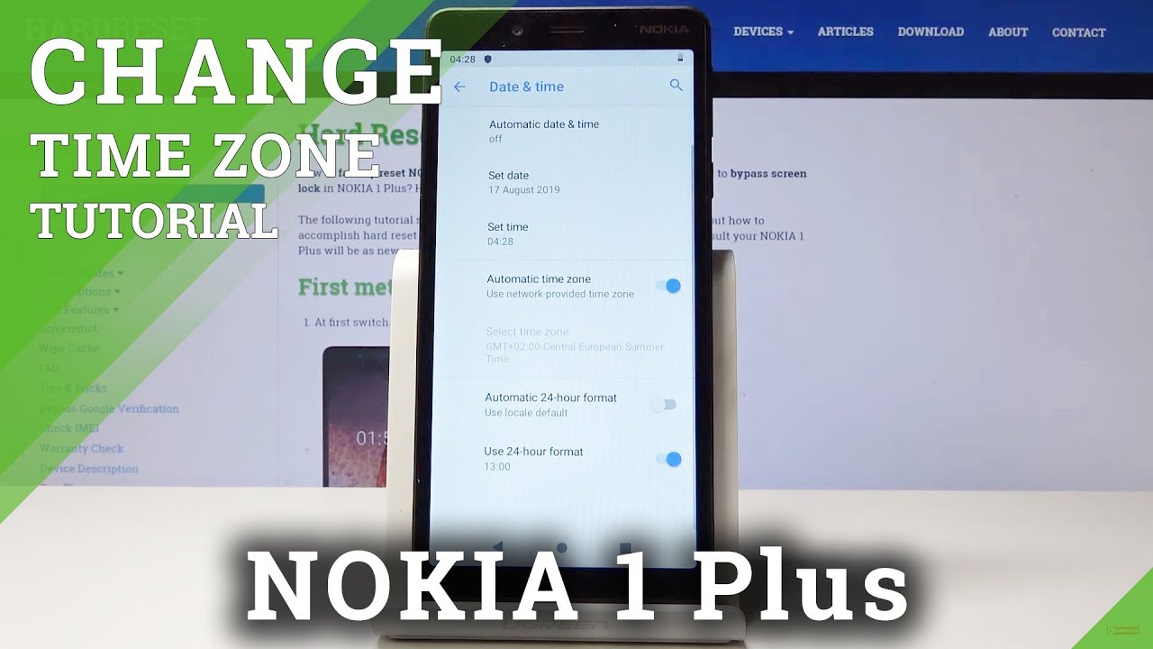 How to Set Up Date & Time in NOKIA 1 Plus - Time Settings - YouTube