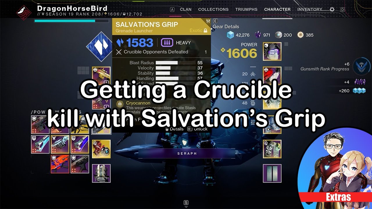 Getting a Crucible Kill with Salvation's Grip - YouTube