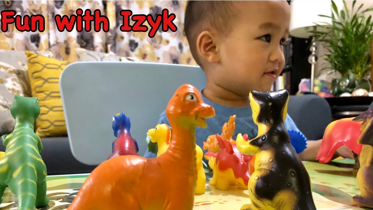 Fun with the Animal Planet Dino adventure play set and Izyk - YouTube