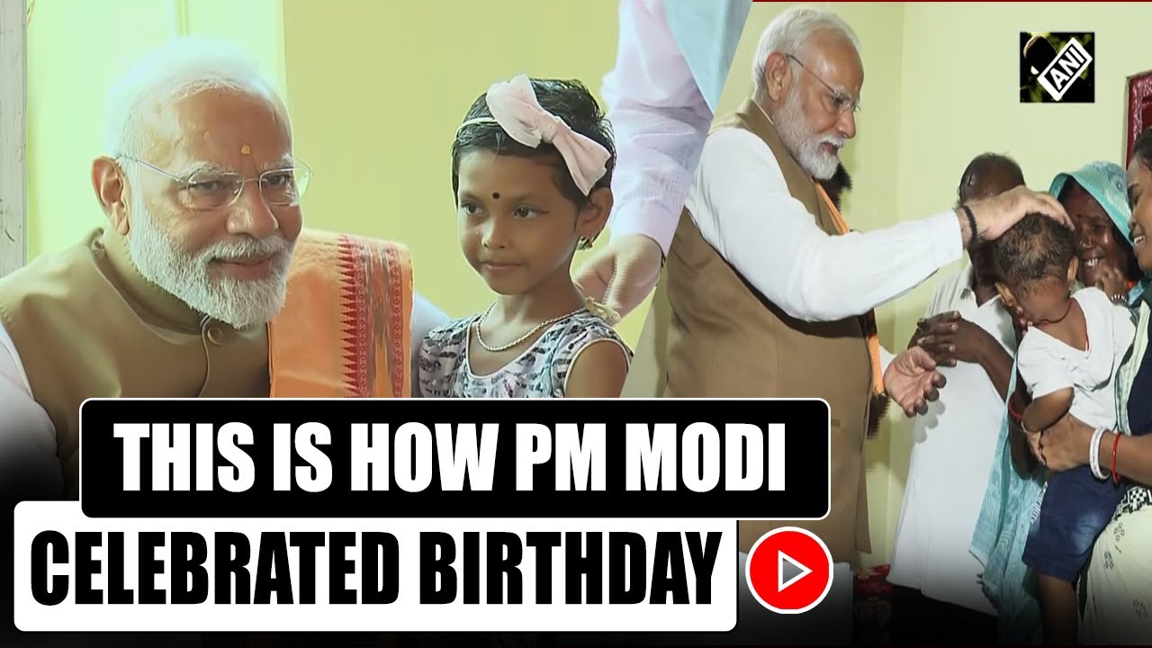 PM Modi offers puja, eats ‘sweet dish’, interacts with PM Awas Yojana ...