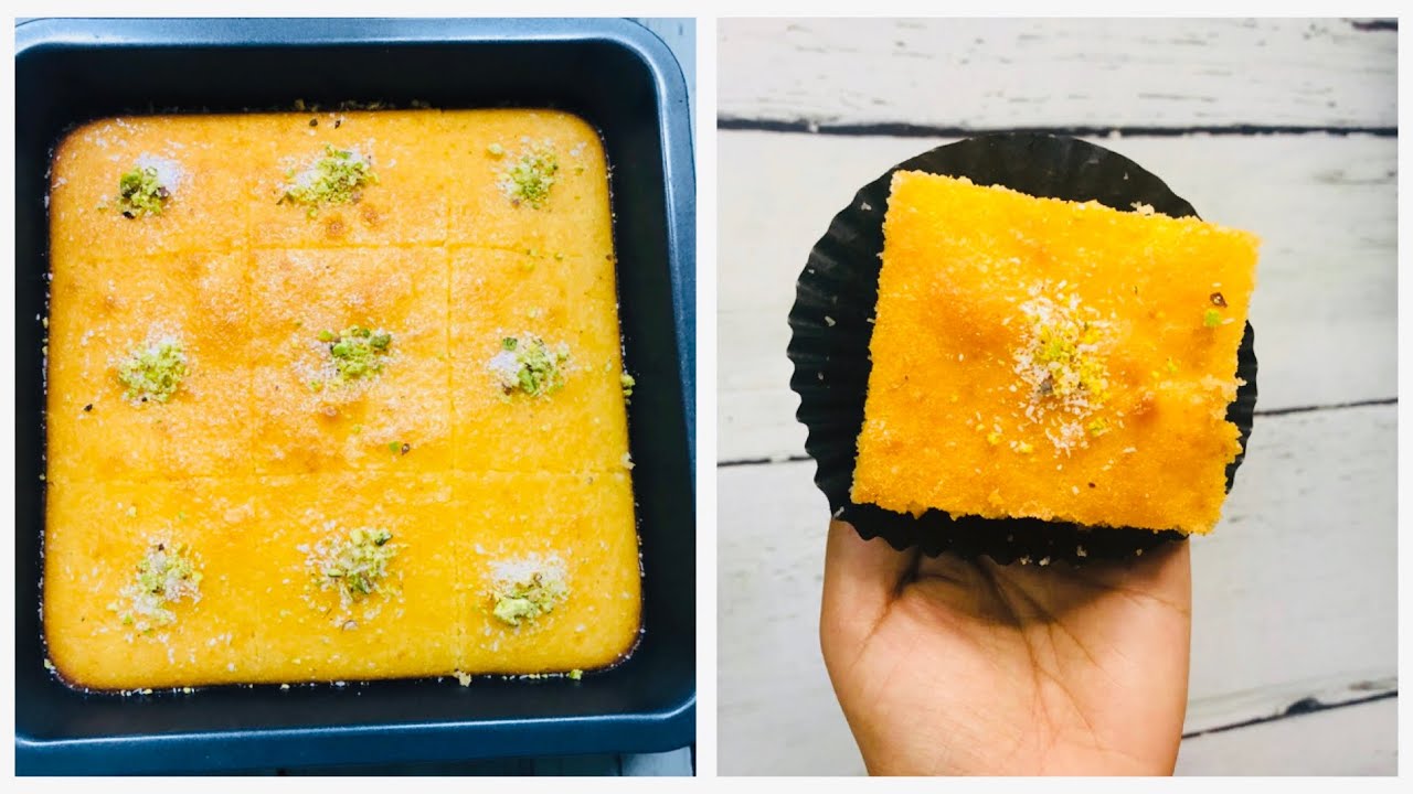 Basbousa Recipe // Semolina Cake Recipe // Sweet Recipe // How To Make ...