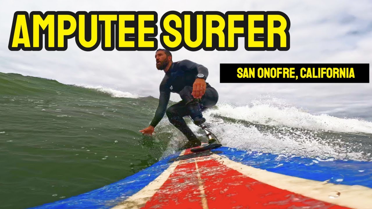 Surfing San Onofre, California (with one leg) - YouTube