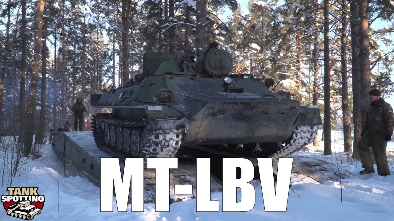MT-LBV Armored Tracked Vehicle Crosing Snowy Battlefield Bridge Set By ...