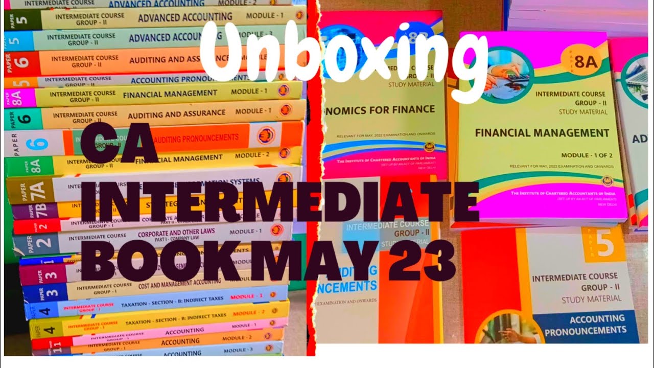 Unboxing Ca intermediate book may 23 - YouTube