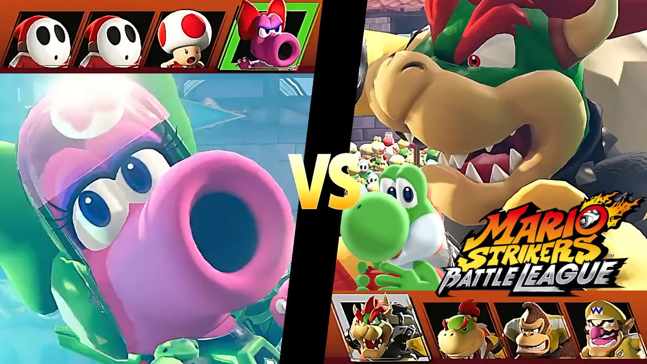 Mario Strikers Battle League Team Birdo vs Team Bowser at Royal Castle ...