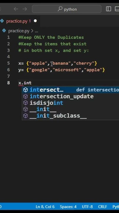 Keep Only The Duplicates Python Pythonprogramming Coding Programming Pythoncoding Youtube