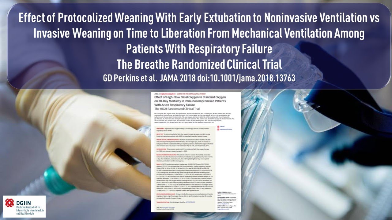 Weaning Protokoll mit früher Extubation und nicht invasive Beatmung ...